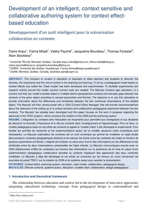 Pdf Development Of An Intelligent Context Sensitive And Collaborative Authoring System For