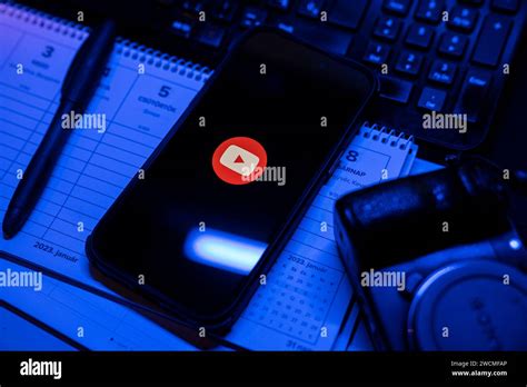 Apple IPhone 14 Pro Max Smartphone With YOUTUBE Logo YouTube Is A