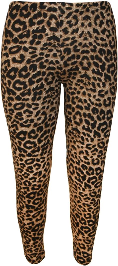 New Womens Plus Size Leopard Print Maxi Swing Dress Leggings Palazzos 4