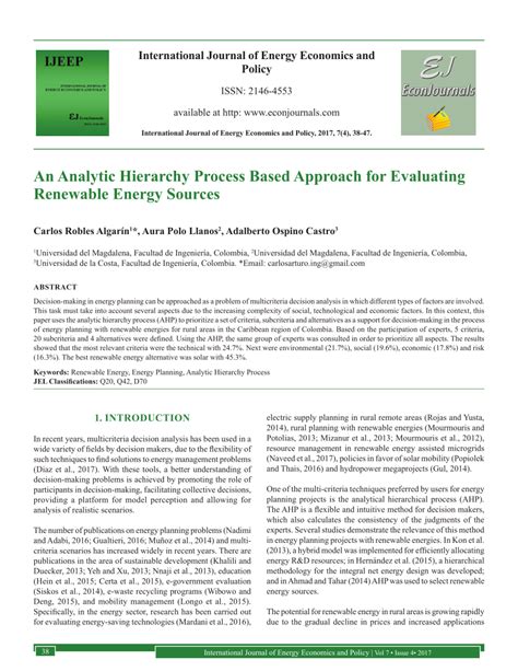 pdf an analytic hierarchy process based approach for evaluating