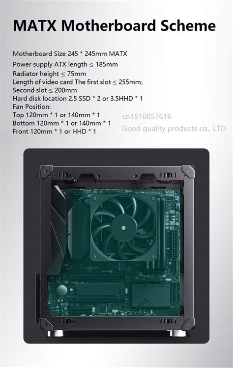 Jonsbo แชสซี Microatx C6รองรับ Atx Powe 20ซม การ์ดจอ S เคสระบายความ