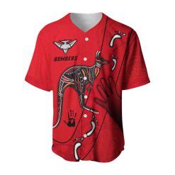 Afl Essendon Bombers Indigenous Red Baseball Jersey