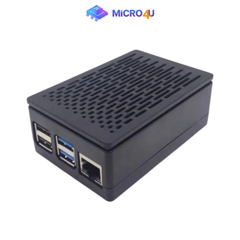 Case Raspberry Pi 4 เคสราสเบอรี่พาย 4 สีดำวัสดุพลาสติก Abs ติดพัดลมได้ มีช่อง Usb เฉพาะเคส