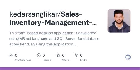 github kedarsanglikar sales inventory management system this form