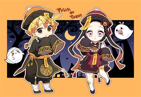 Kamado Nezuko And Agatsuma Zenitsu Kimetsu No Yaiba Drawn By Pori