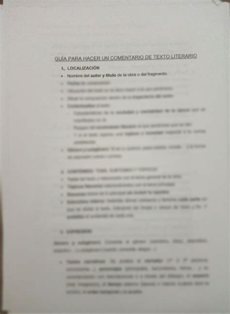 SOLUTION Guia Para Hacer Un Comentario De Texto Literario Part Studypool