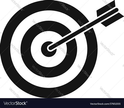 Archer Target Icon Simple Style Royalty Free Vector Image