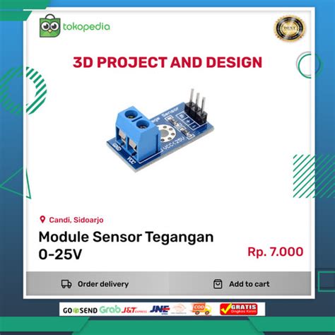 Jual Sensor Tegangan Voltage Dc V Kab Sidoarjo D Project And Design Tokopedia