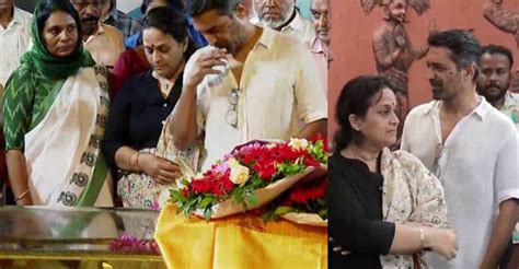 bollywood director raja krishna menon pays last respects to father actor t p madhavan onmanorama