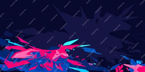 Premium Vector Cool Trendy Cyber Abstract Urban Street Art Graffiti