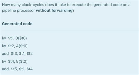 Solved How Many Clock Cycles Does It Take To Execute The Chegg