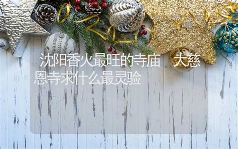 沈阳香火最旺的寺庙 大慈恩寺求什么最灵验 传统文化 合福居算命网