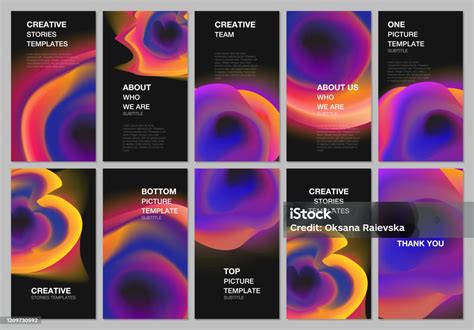 소셜 네트워크 스토리 디자인 수직 배너 또는 전단지 템플릿 전단지 브로셔 표지 프리젠 테이션을위한 디자인 템플릿을 다룹니다 동적 액체 형태의 다채로운 그라데이션 유체 배경