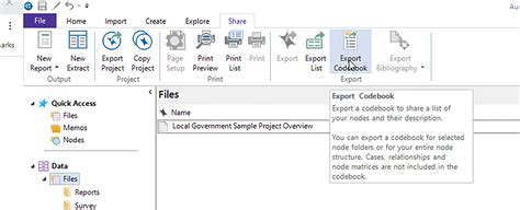 Creating Codebooks In Nvivo Through Reportsthrough Share