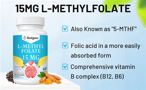 Basigano L Methylfolate 15mg 5 Mthf Active Folic Acid