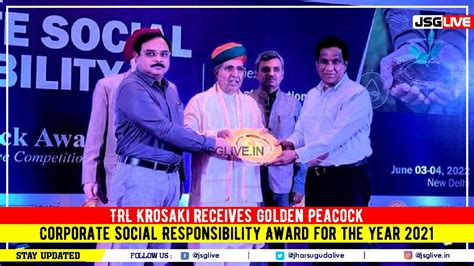 Trl Krosaki Receives Golden Peacock Corporate Social Responsibility