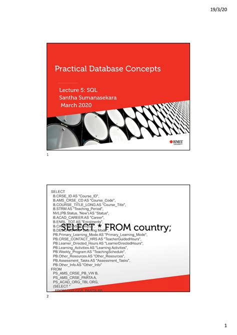 2020 Lecture 5 Introduction To Sql Warning Tt Undefined Function
