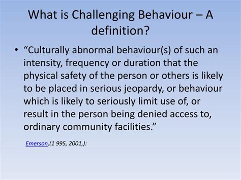 Ppt Unit 27 Dealing With Challenging Behaviour Powerpoint