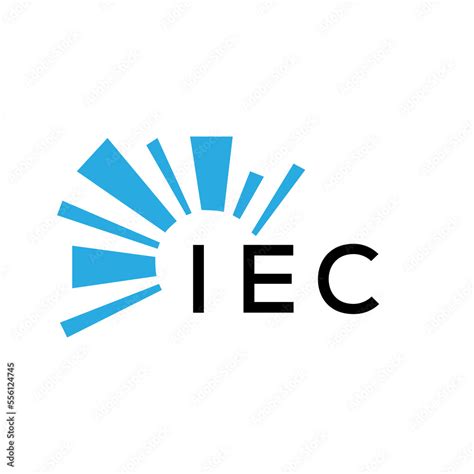 IEC Letter Logo IEC Blue Image On White Background And Black Letter IEC Technology Monogram