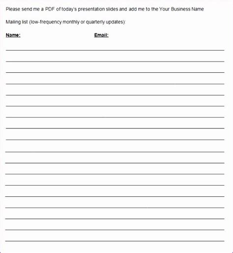 Excel Mailing List Template