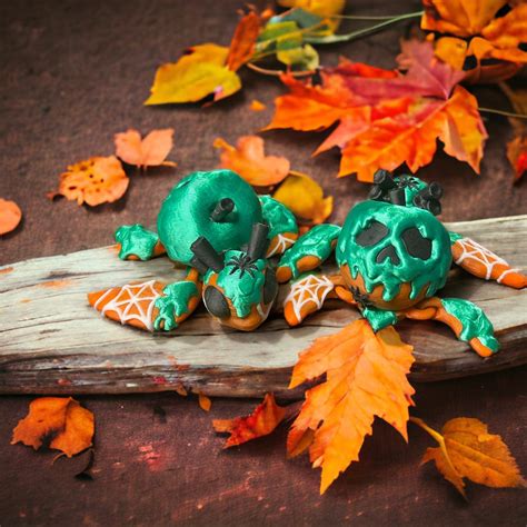 Spooky Poison Apple Turtle Fall Decor Fidget Toy Halloween T