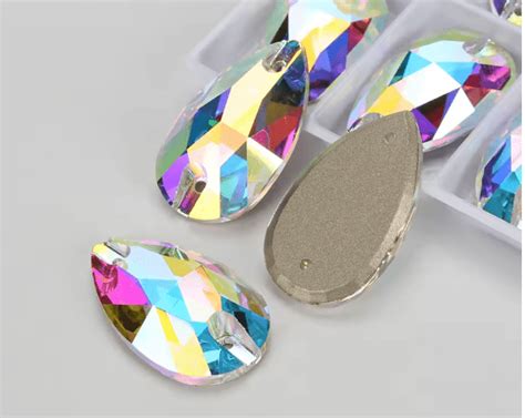 Premium Ultra Glass Ab Tear Drops Dazzle Me Dancewear