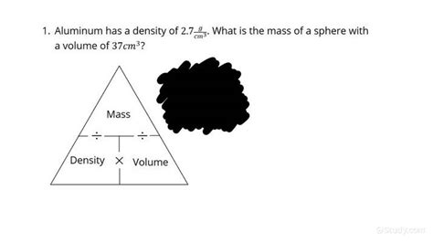 How To Solve Computations Involving Density Mass And Volume Geometry Study Com