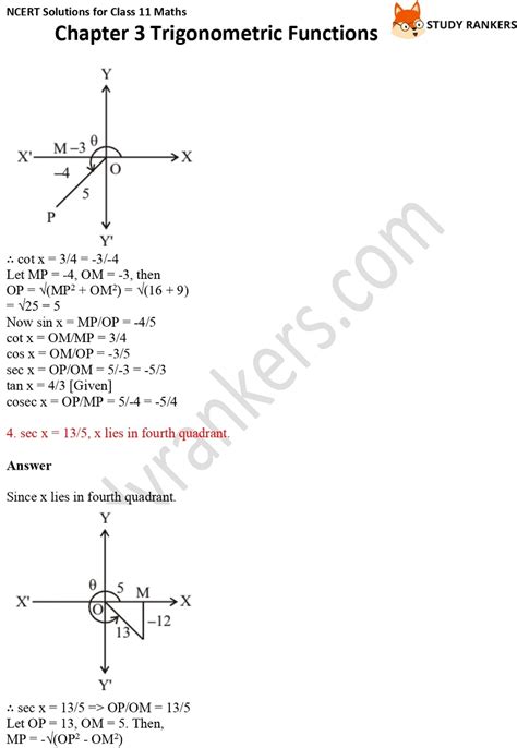 Ncert Solutions For Class Maths Chapter Trigonometric Functions