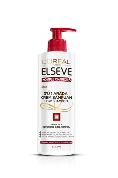 Elseve Komple Onarıcı 5 3ü 1 Arada Low Shampoo Krem Şampuan