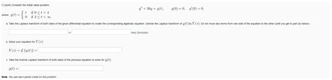 Solved 1 Point Consider The Initial Value Problem Y 36y