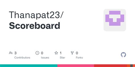 Github Thanapat Scoreboard
