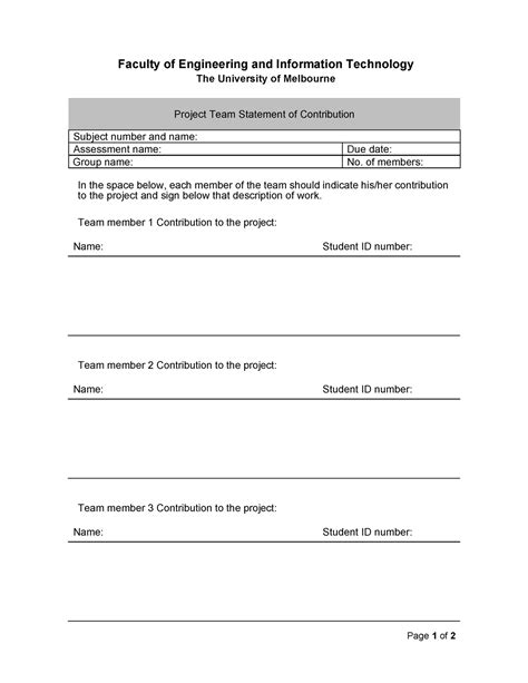 Group Assignment Contribution Template Page 1 Of 2 Faculty Of