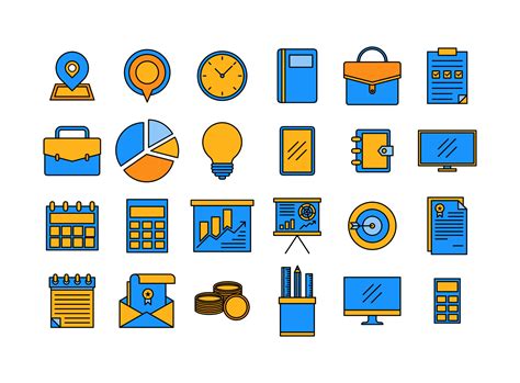 Office Tools Vector Collection 25776851 Vector Art At Vecteezy