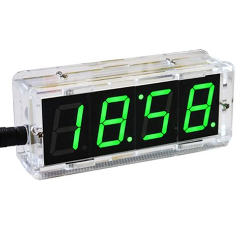 New DIY Digital LED Large Screen Display Clock Kit With Case Red In Alarm Clocks From Home