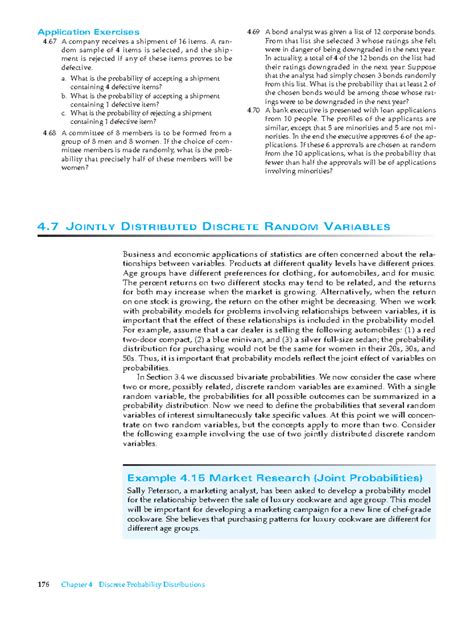 Econometrics Chapter Four Chapter Discrete Probability Distributions J OINTLY D