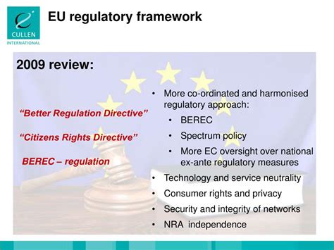 Ppt Implementing Eu 2009 Regulatory Framework Powerpoint Presentation