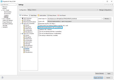 i want to discard unused sections using gc sectio