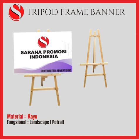 Jual Tripod Frame Kayu Tripod Promosi 1 Sisi Tripod Frame Tripod