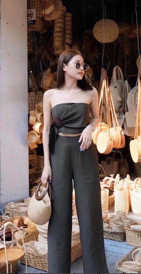 🕊set ลินินเกาะอก 🛒490 จากราคาปกติ 790🔥 เซตกางเกงลินินแต่งทรงกระบอก ใส่สวยสุดเก๋ แมทกับเกาะอกสุด