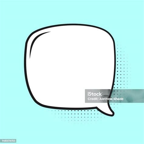 검은색 하프톤 그림자가 있는 복고풍 빈 만화 말풍선 벡터 일러스트레이션 텍스트 프레임 테두리 빈티지 디자인 팝 아트 스타일