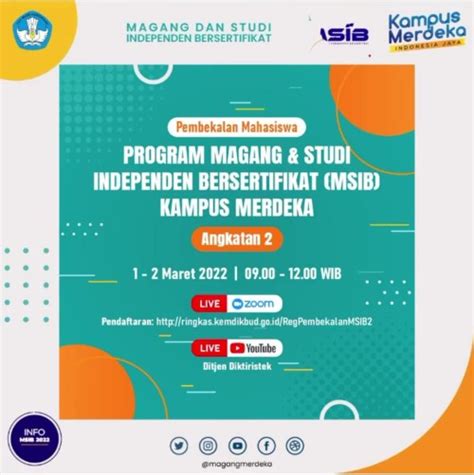 Pembekalan Mahasiswa Program Magang Dan Studi Independent Bersertifikat MSIB Kampus Merdeka