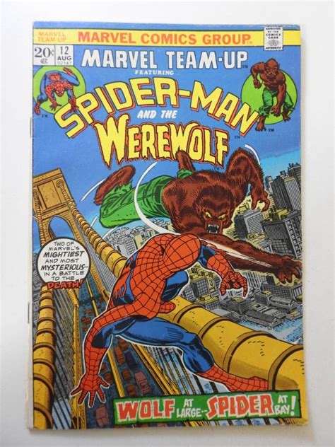 Marvel Team Up 12 1973 Vg Condition 1 In Spine Split Comic Books
