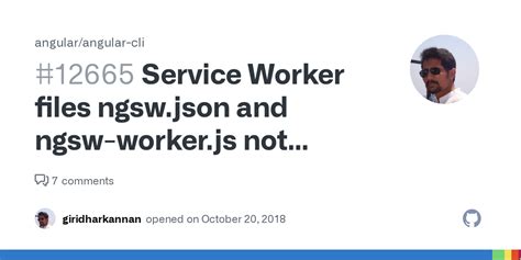 Service Worker Files Ngswjson And Ngsw Workerjs Not Getting Bundled