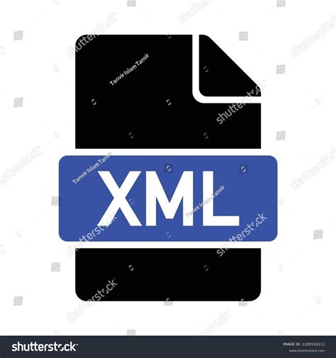 Xml File Format Icon Vector Graphics Stock Vector Royalty Free