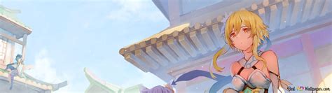 Lumine Keqing Gossiping Genshin Impact K Wallpaper Download