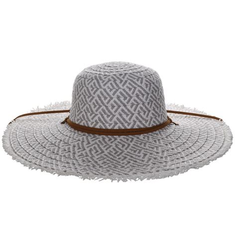 Round Crown Frayed Brim Straw Upf 50 Sun Hat Panama Jack®
