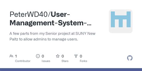 Github Peterwd40user Management System Php Mysql Html A Few Parts