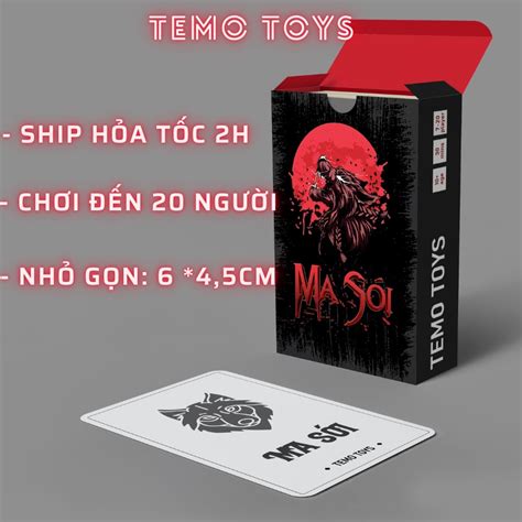Mua Bộ bài ma sói ultimate cơ bản boardgame chó nhóm bạn đến người chơi Temo Toys giá rẻ nhất