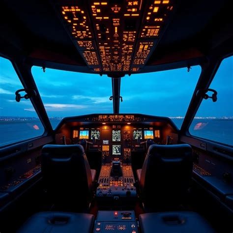 Free Twilight Cockpit View Image Aircraft Pilot Aviation Download At Stockcake