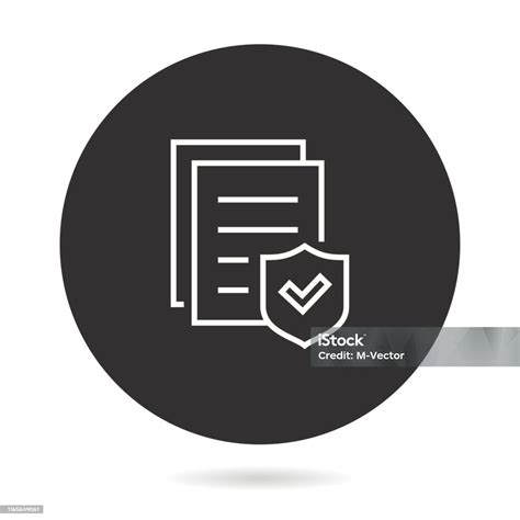 Data Security Vector Icon Illustration Isolated Simple Pictogram Stock